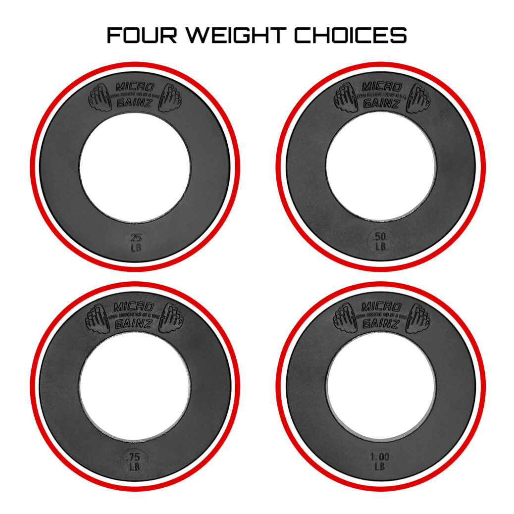 Micro Gainz Olympic Size Fractional Weight Plates Set of 8 Plates .25LB ...